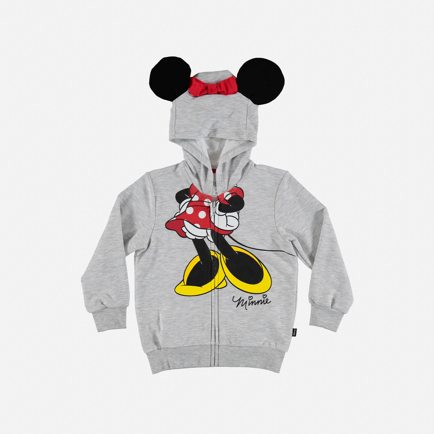 Buzo de Minnie Mouse gris con capucha para niña 2T a 5T - Tienda Online MIC
