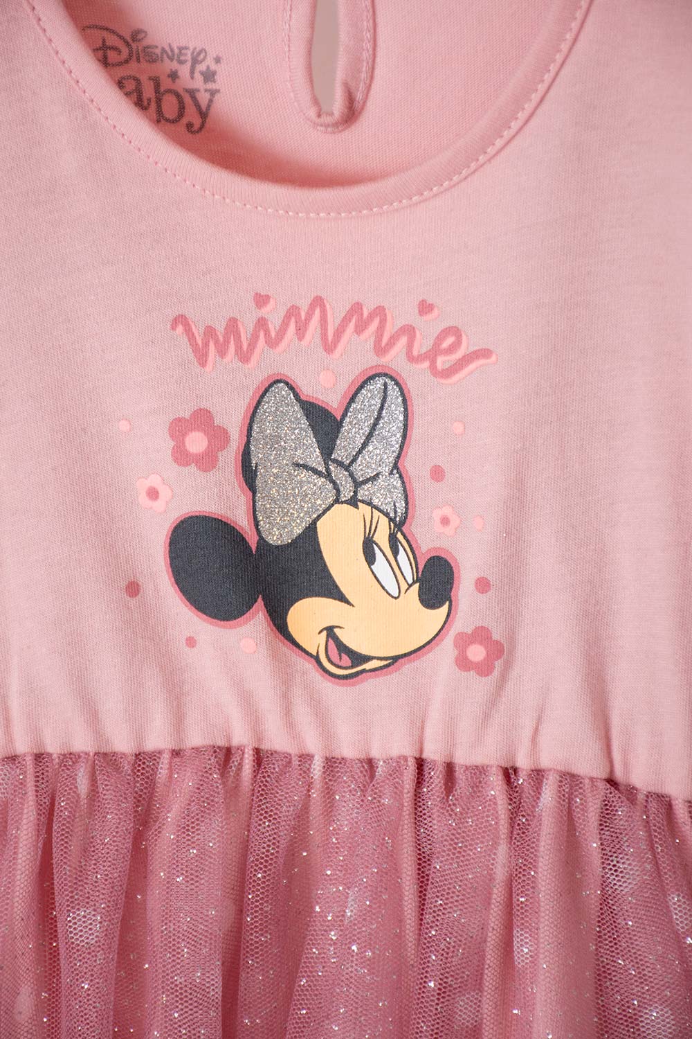 Vestido De Minnie Mouse De Dos Piezas Palo De Rosa Para Bebé Niña Tienda Online Mic