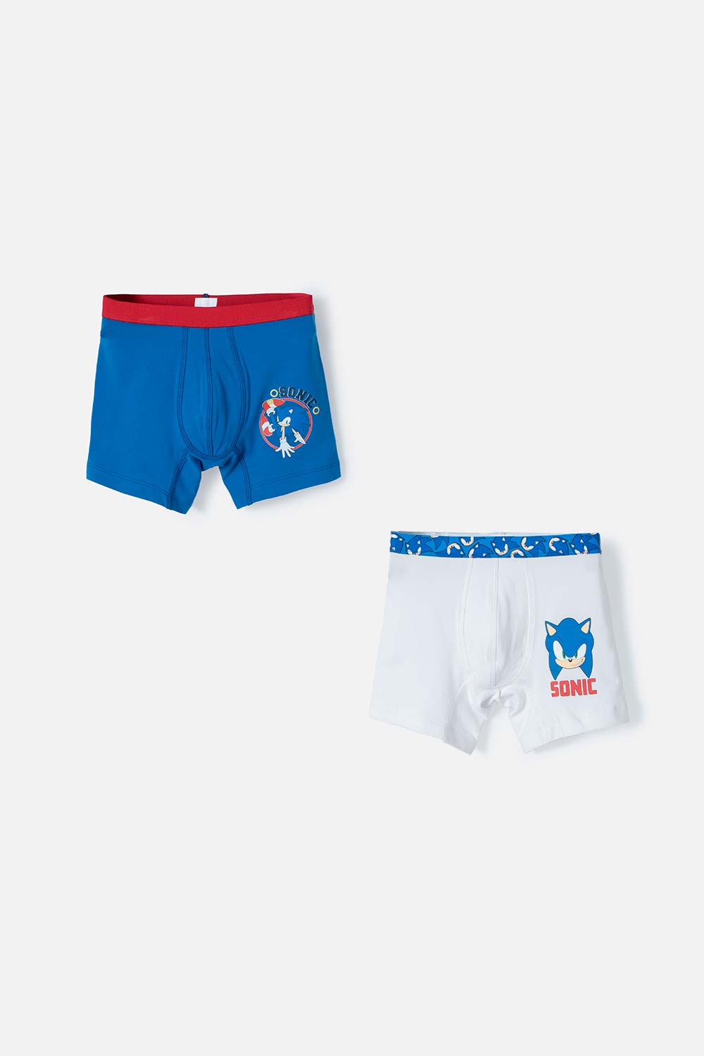 Pack X2 boxer Sonic azul y blanco para niño - MIC CO