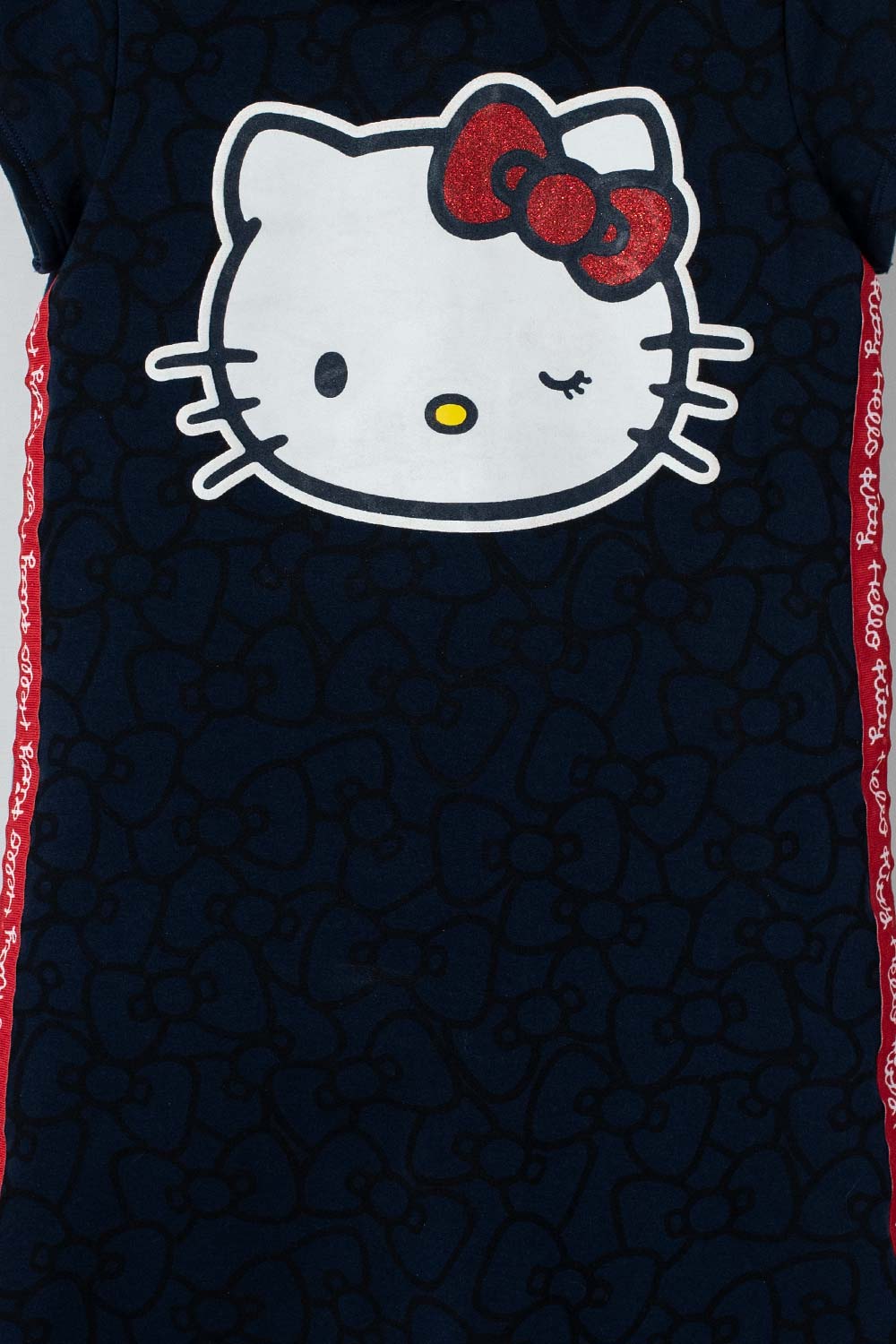 Vestido de Hello Kitty azul oscuro y rojo con capucha para niña ...